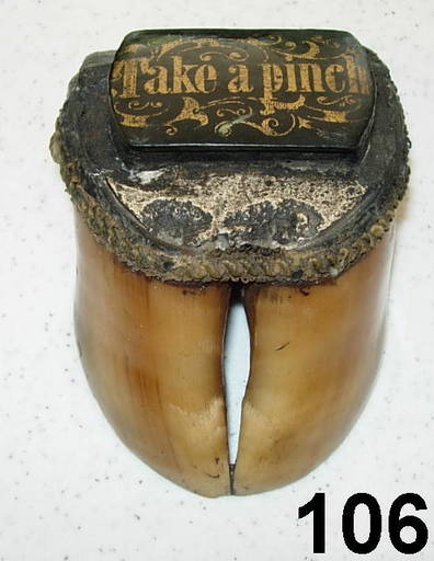 30106: VICTORIAN PAPER MACHE SNUFF BOX COW HOOF - May 06, 2005 ...