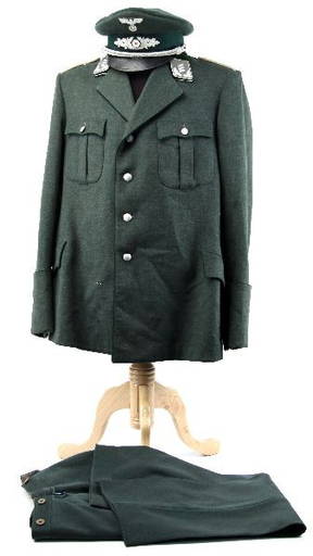 Wwii German Forestry Captains Uniform & Visor