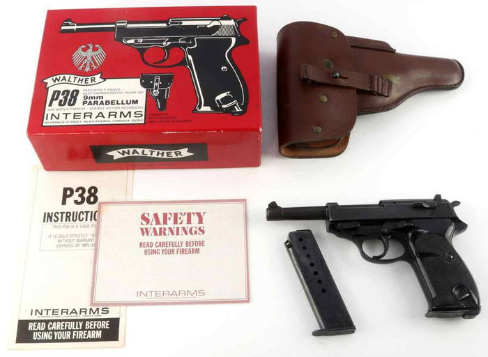 Interarms Walther P38 9mm Pistol W Holster & Box