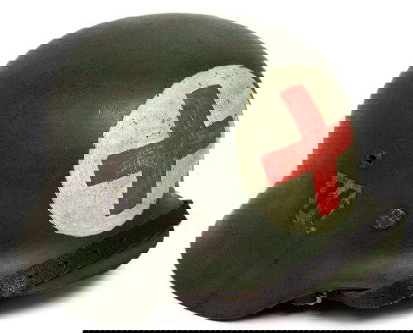 Ww2 German 3rd Reich Ss Medic Spurious Helmet