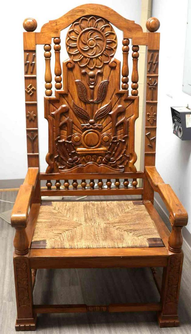 Wwii German Reich Himmler Throne Room Great Chair