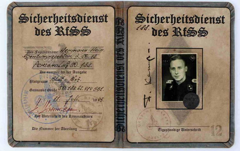 Wwii German Third Reich Ss Soldier Id Book