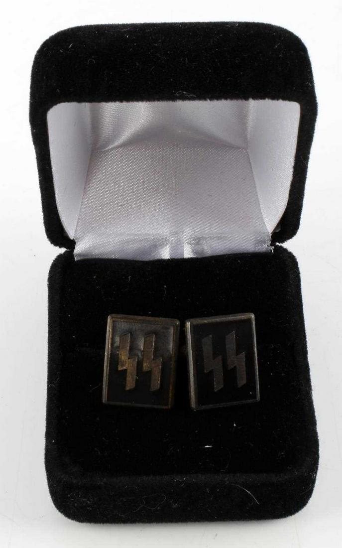 Wwii German Third Reich Ss Cuff Link W Jewelry Box