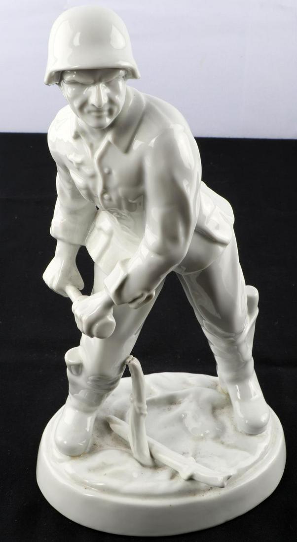 WWII GERMAN PORCELAIN FIGURE SOLDIER W GRENADE (#3405) on Mar 23, 2022 ...