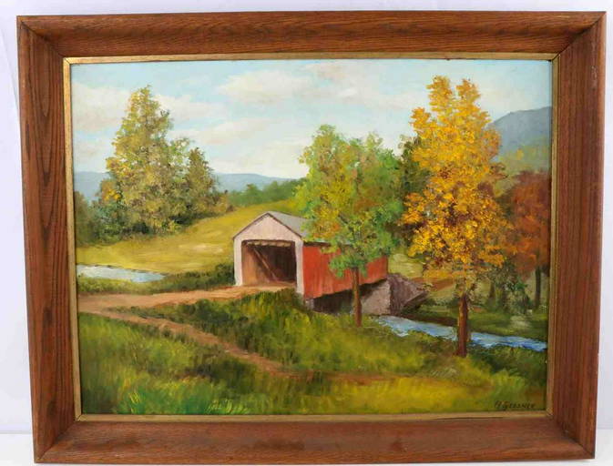 H GESSNER PENNSYLVANIA FOLK ART COVERED BRIDGE - May 04, 2022 ...