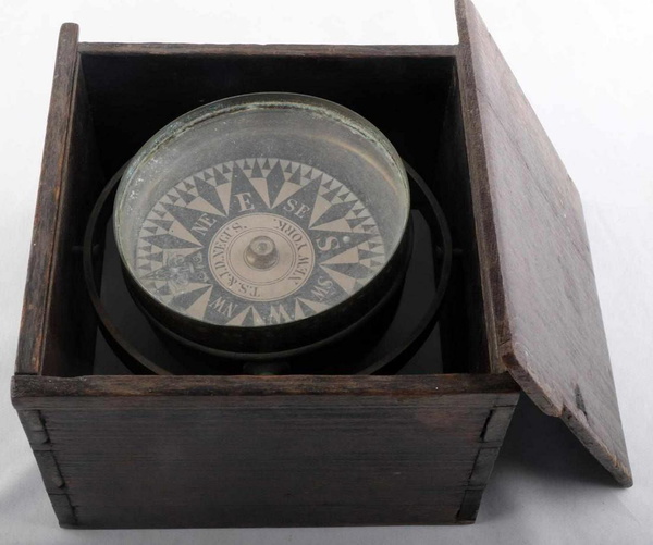 Antique Ts And Jd Negus 19th C Lifeboat Compass