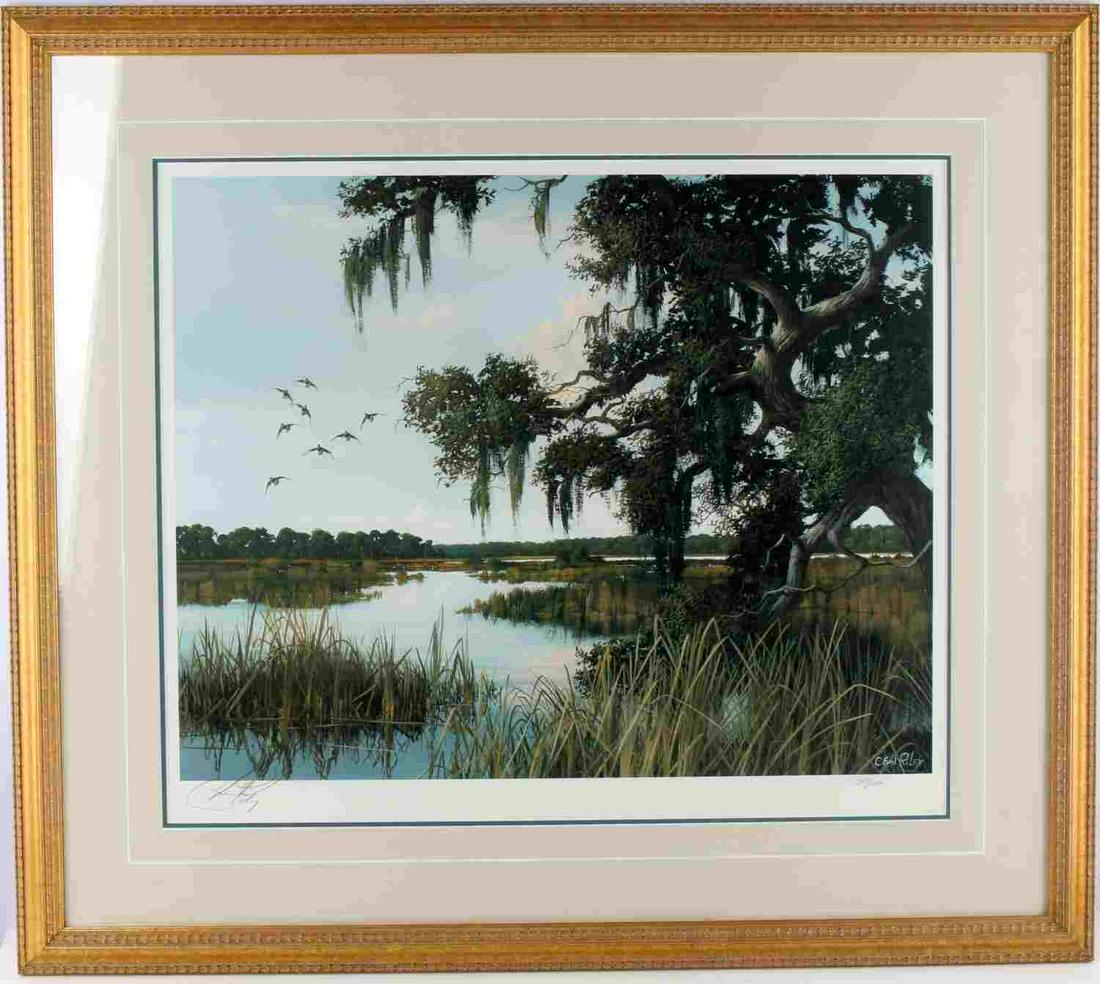 C. FORD RILEY SIGNED FLORIDA LANDSCAPE LITHOGRAPH (#9005) on Jun 15 ...