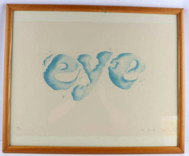 Ed Ruscha Signed Limited Edition Eye Lithograph