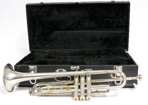 Vintage King Tempo 600 Nickel Trumpet W/ Case