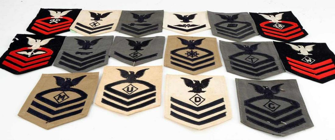 LOT OF 16 WWII UNITED STATES NAVY SHOULDER PATCHES (#8451) on Aug 31 ...