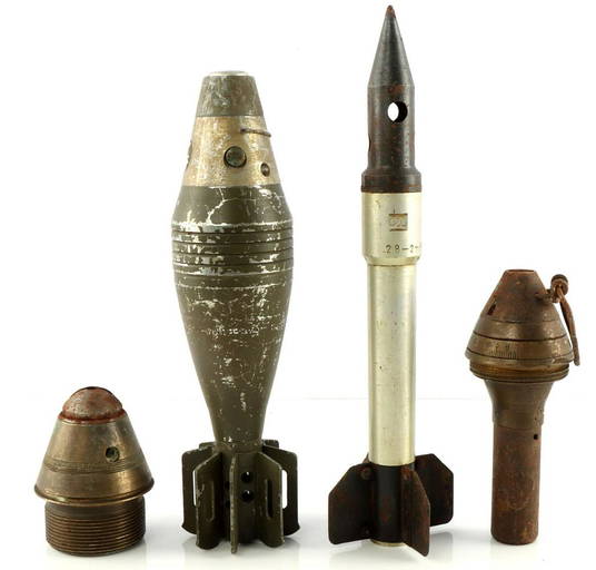RARE LOT OF WWII M49A2 MORTAR & MORTAR FUZES (#1380) on Oct 03, 2022 ...