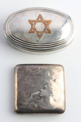 JEWISH STAR DAVID CONTAINER W GERMAN SILVER CASE (#8217) on Dec 07 ...
