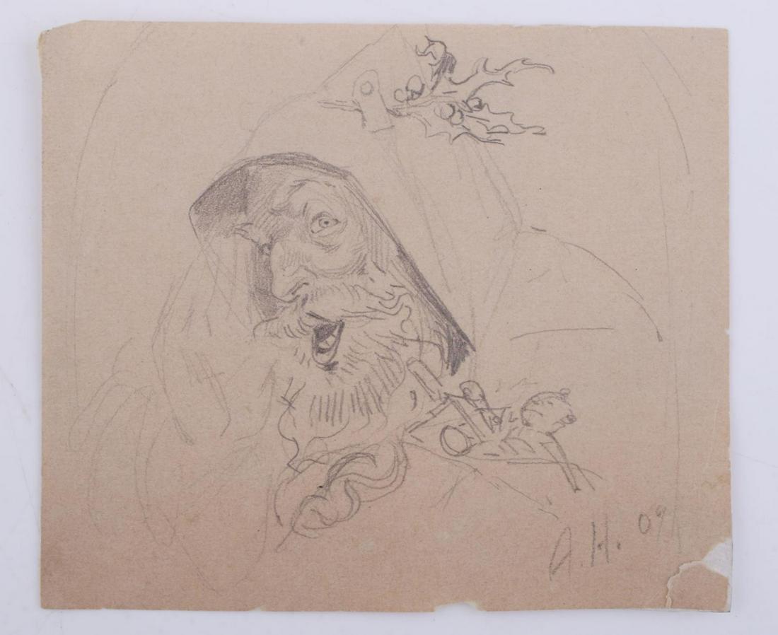 ADOLF HITLER 1909 PENCIL DRAWING OF SANTA CLAUS (#8451) on Dec 07, 2022 ...