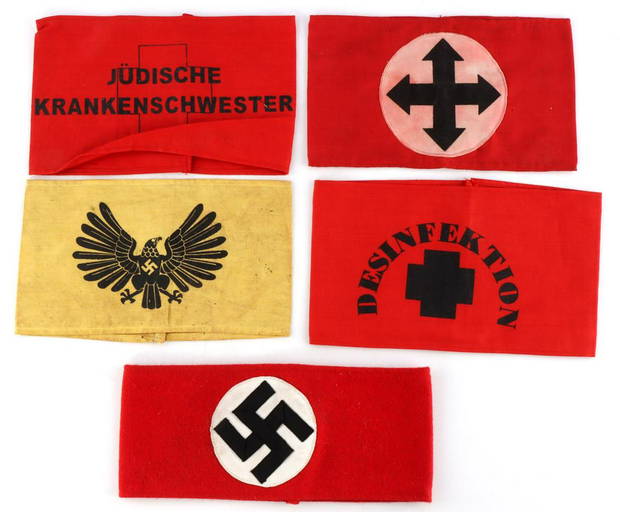 5 Wwii German Third Reich Armband Lot