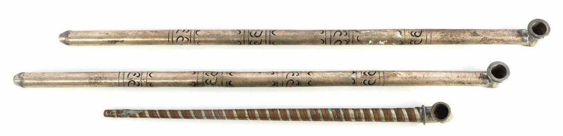 3 METAL ALLOY ANTIQUE C1900 CHINESE OPIUM DEN PIPE (#1147) on Jan 10 ...