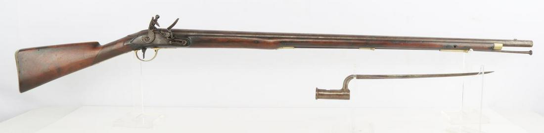 BRITISH FLINTLOCK 69 CAL MILITIA MUSKET W/ BAYONET (#1319) on Jan 10 ...