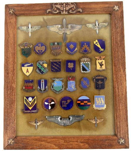 29 Framed Us Army Air Corp Pins