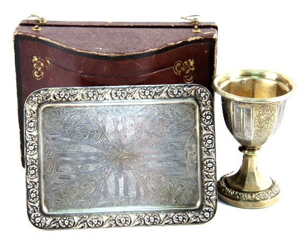 Sterling Silver Travel Communion Set In Box