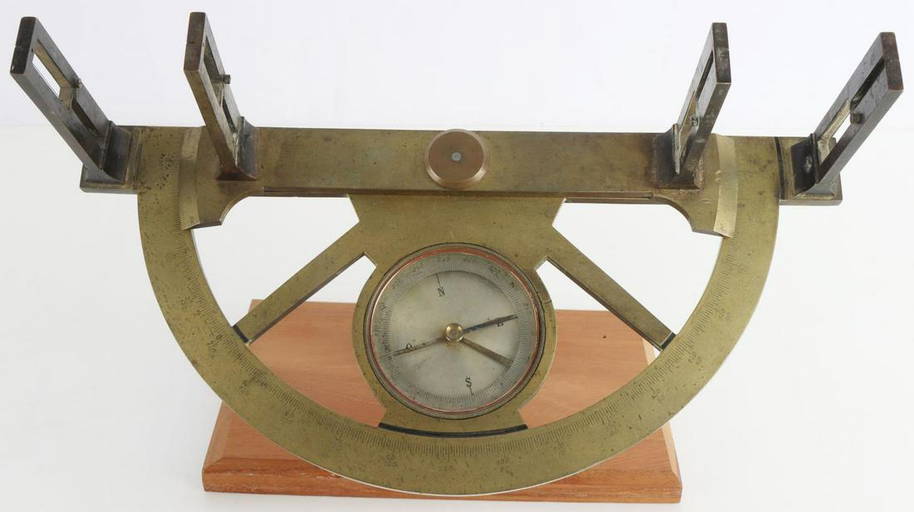 ANTIQUE BRASS RAILROAD SURVEY COMPASS MOUNTED (#5190) on Jan 16, 2023 ...