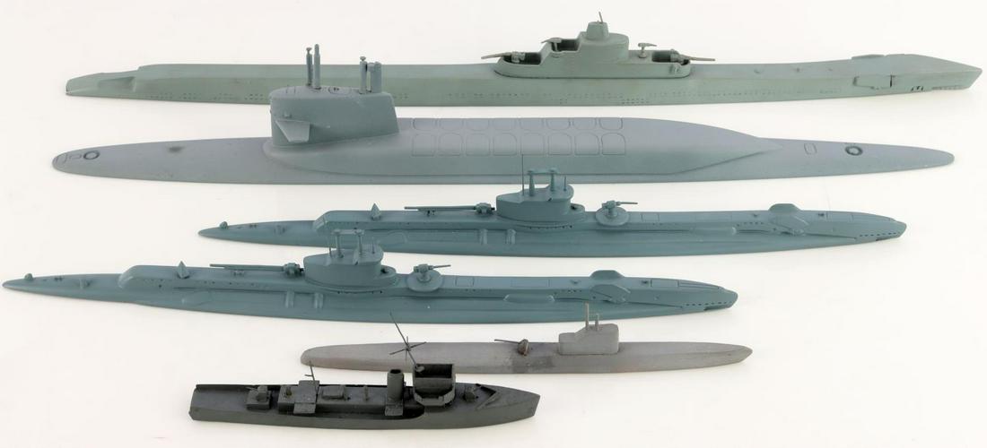 6 Bronzart & Comet Submarine Recognition Model Lot
