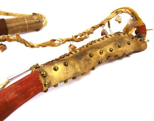 2 NATIVE AMERICAN APACHE & CHEROKEE MACE WAR CLUBS