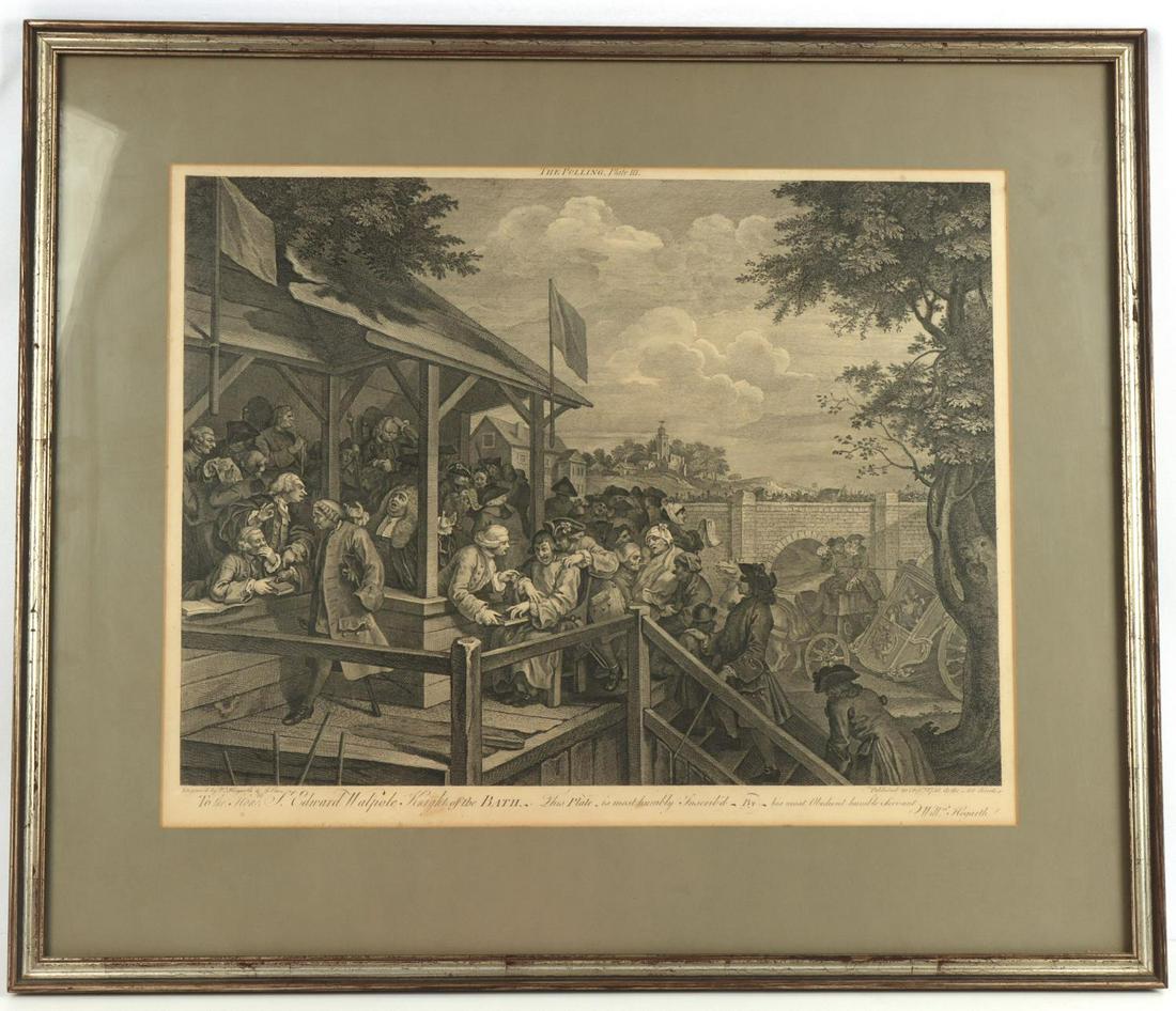 18th Century Hogarth Political Satire Engraving