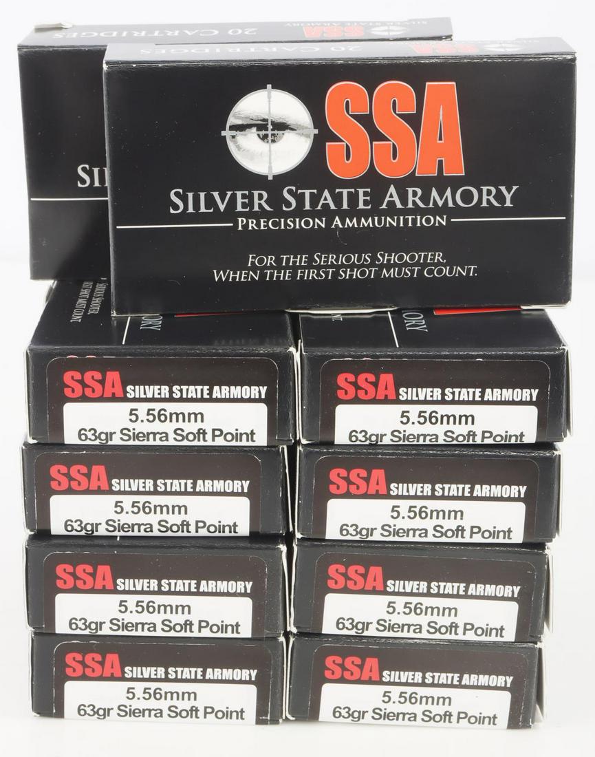200 Rounds Silver State Armory 5.56 Ammunition