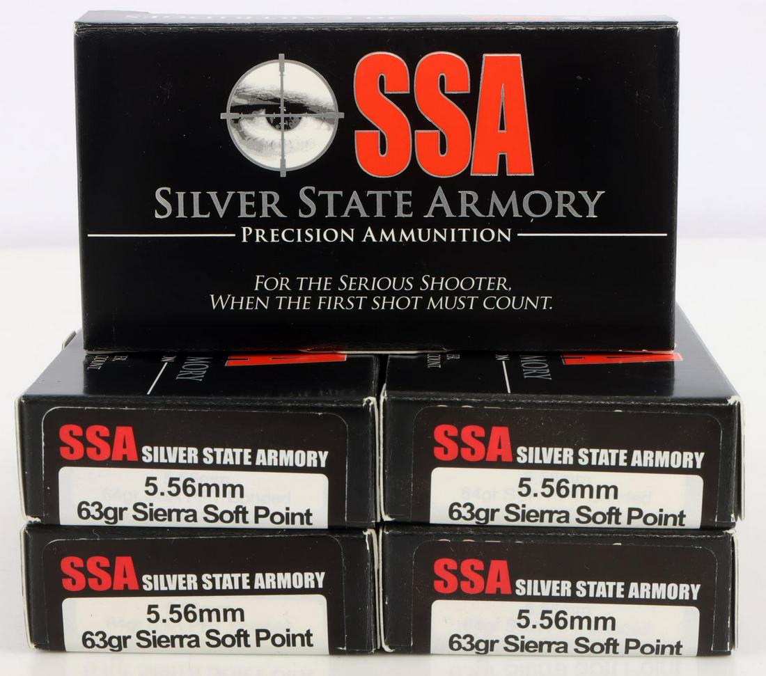 100 Rounds Ssa 5.56mm Sierra Soft Point Ammunition Auction