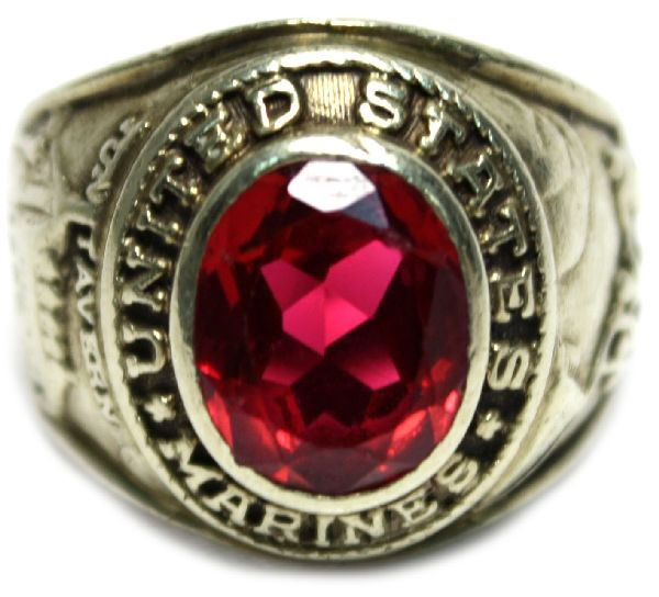 WWII USMC GOLD MARINE CORP SIGNET RING