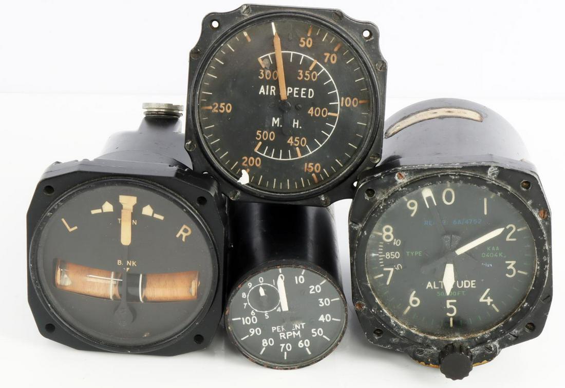 Wwii British U.s Aircraft Indicator Instrument Lot