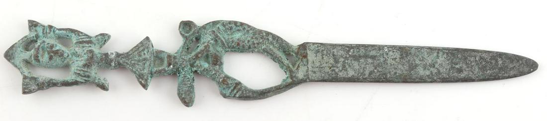 Ancient Sacrificial Bronze Knife Mediterranean