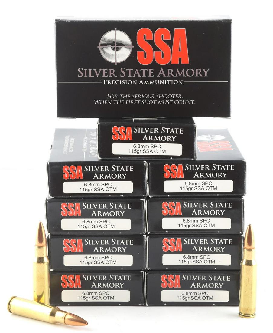 200 Rounds Of Ssa 6.8mm 115gr Tactical Ammunition Auction