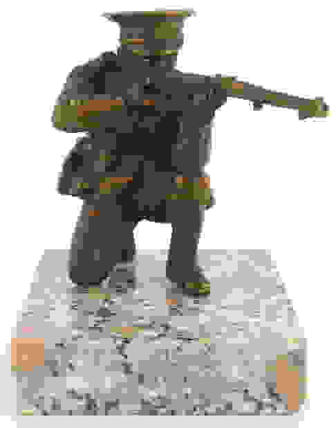 Bronze Wwi British Soldier With Rifle Statue Auction