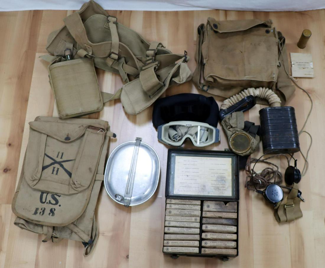 Wwi & Wwii Us Army Field Gear First Aid & Gas Mask
