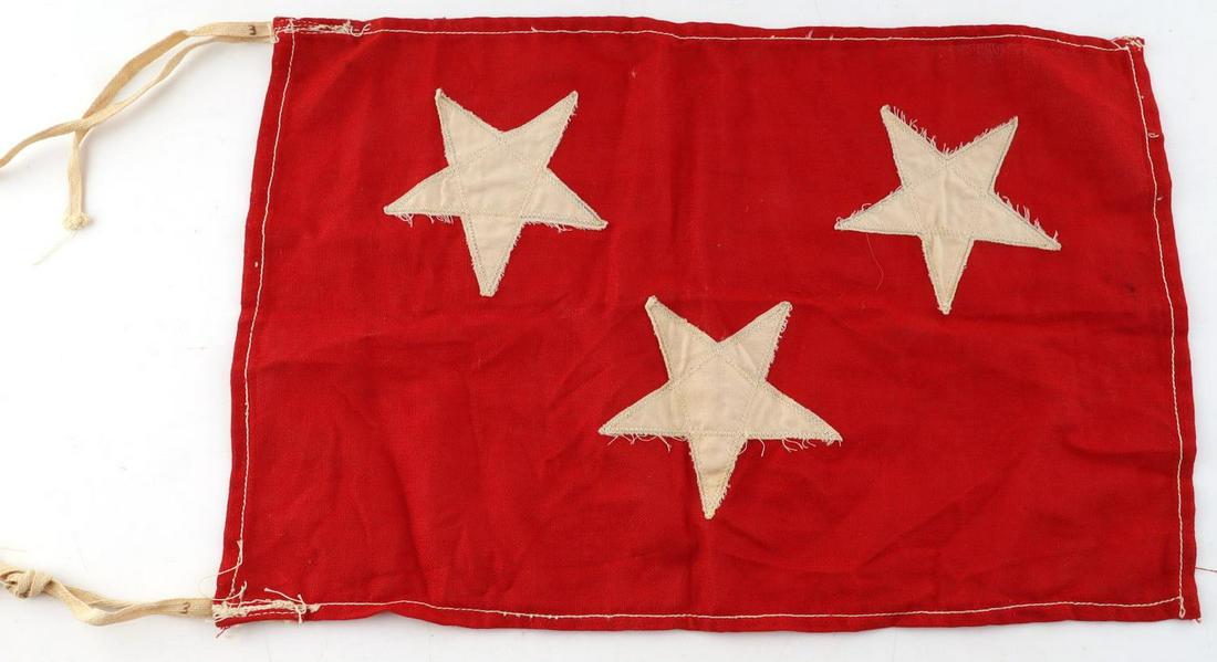 Wwii Us Army Generals Three Star Theatre Made Flag Auction