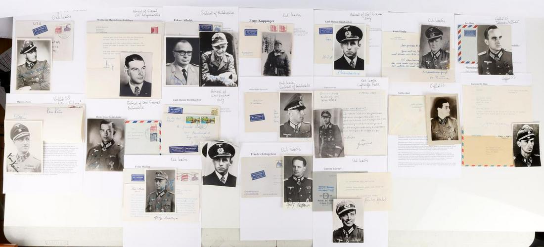 Signed Waffen Ss Knight Cross Winners Letters Lot Auction