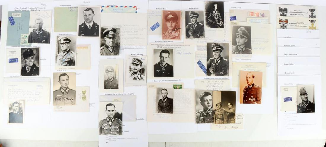 28 Signed Wwii German Knight Cross Winner Photos