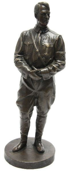 ONE BRONZE FULL STANDING HITLER STATUE