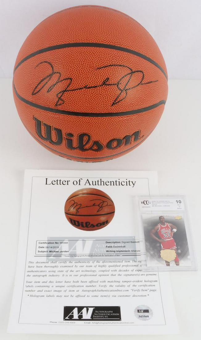 Michael Jordan Autographed Basketball Auction