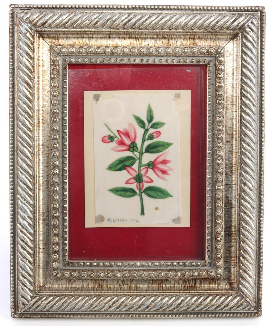 Adolf Hitler 1912 Watercolor Floral Painting Auction