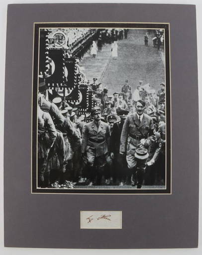 Wwii German Adolf Hitler Cut Autograph W Coa
