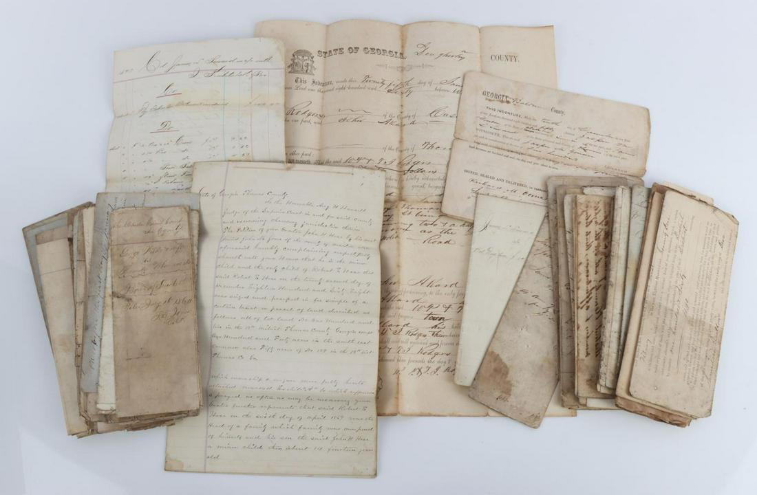 1850 - 1880 Us Civil War Thomas Georgia Documents Auction