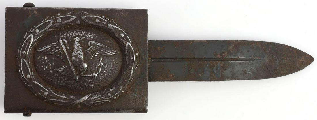 Wwii German Third Reich Push Dagger Belt Buckle