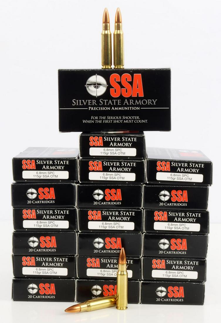 400 Rounds Of Ssa 6.8mm 115gr Tactical Ammunition