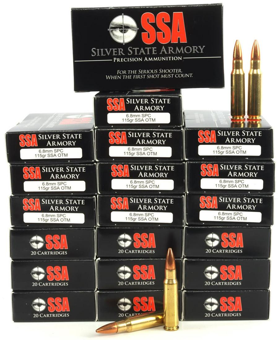 400 Rounds Of Ssa 6.8mm 115gr Tactical Ammunition Auction