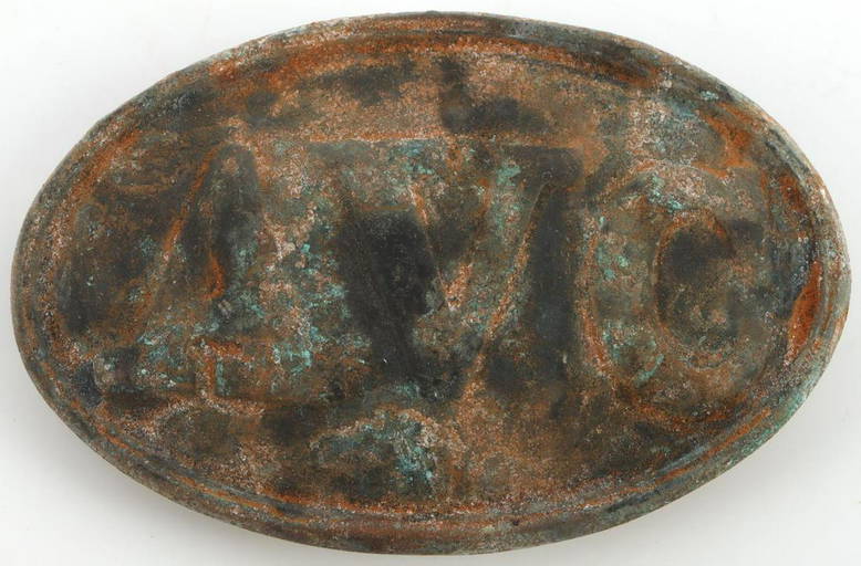 Us Civil War Confederate Avc Cartridge Plate