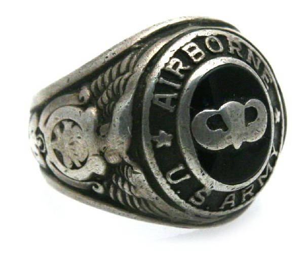 Wwii Era Sterling Silver Us Army Airborne Ring