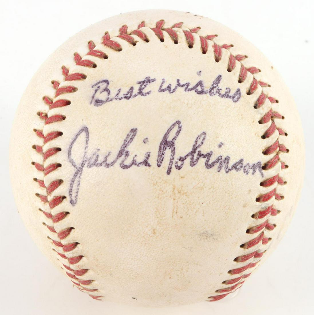 Brooklyn Dodgers Jackie Robinson Signed Baseball Auction