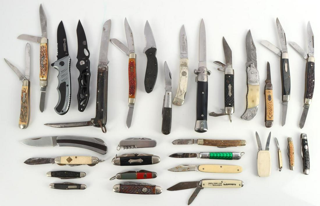 25+ Knife Lot Switchblade Boker S & W & More Auction