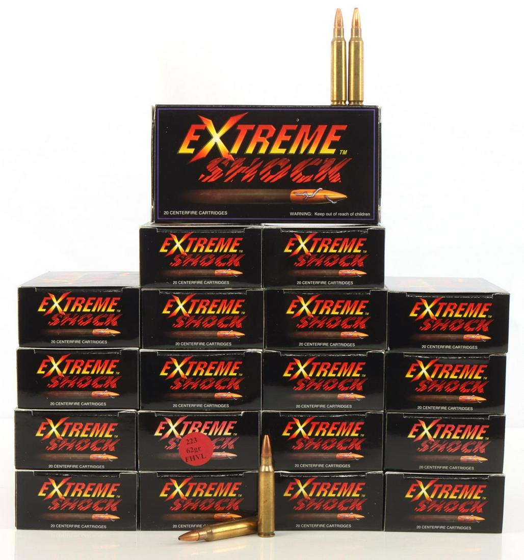 400 Rounds Extreme Shock 223 Nato Ammo Auction